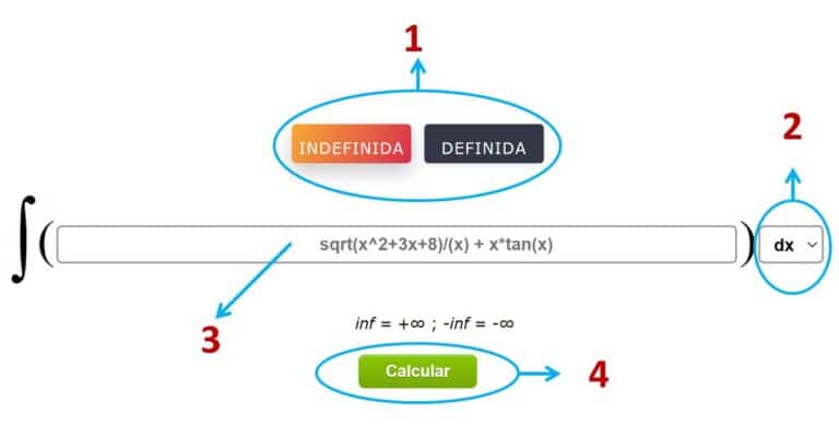 Calculadora de integral : calcular integral definidas e indefinidas